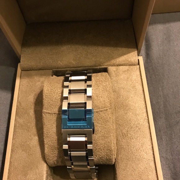 Burberry | Accessories | Burberry Bu990 42mm Silver Bracelet Mens Watch ...